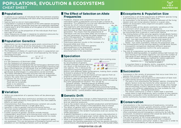 A-Level Biology AQA Notes: Evolution may lead to speciation | A-Level Notes